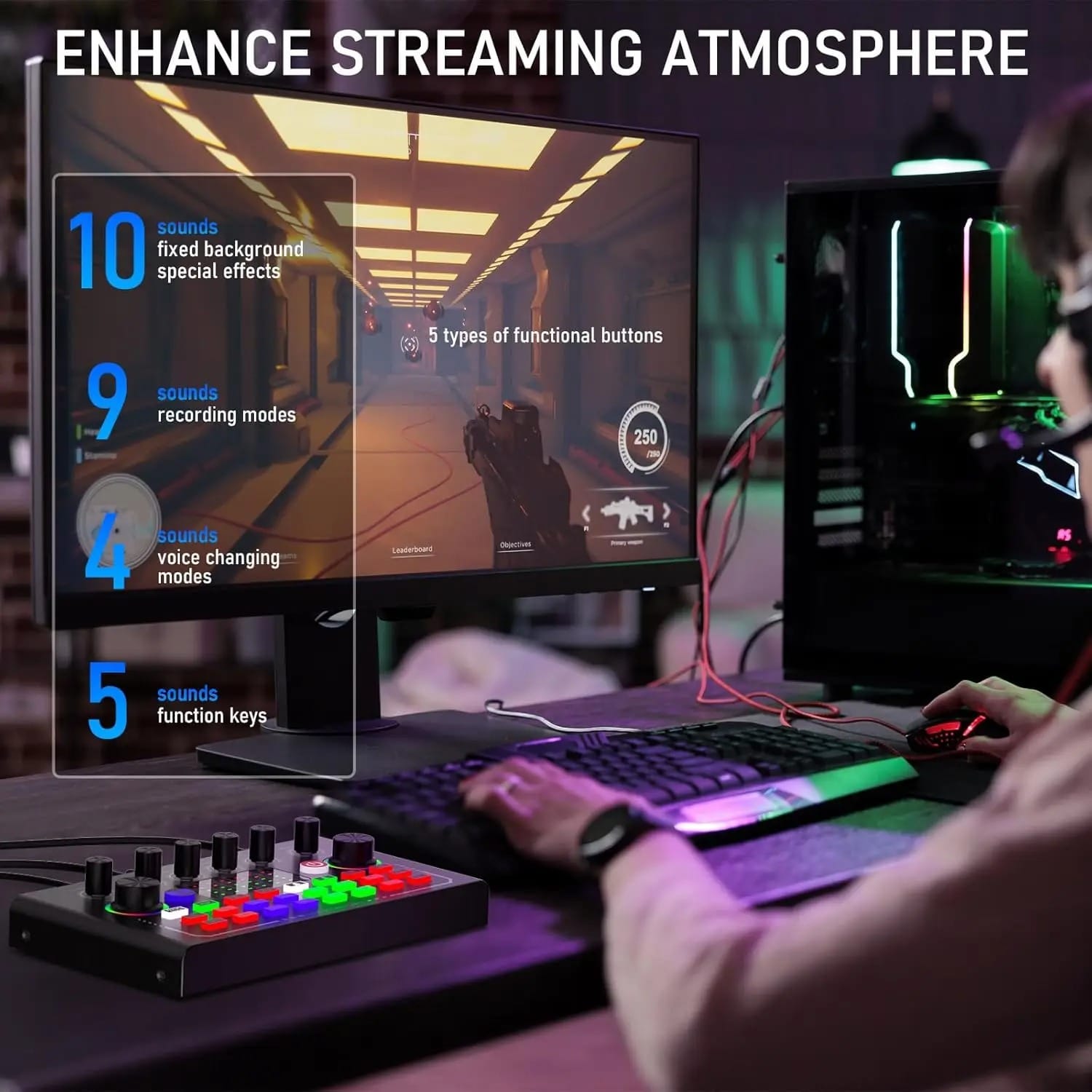 F009 + BM800 Professional Podcasting Sound Card Kit - Online Boss